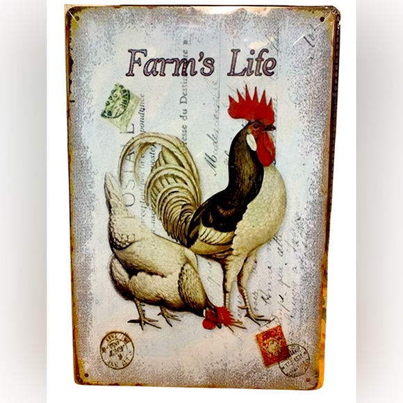 Wall Decor | New Farms Life French Country Tin Sign Farmhouse Country ...